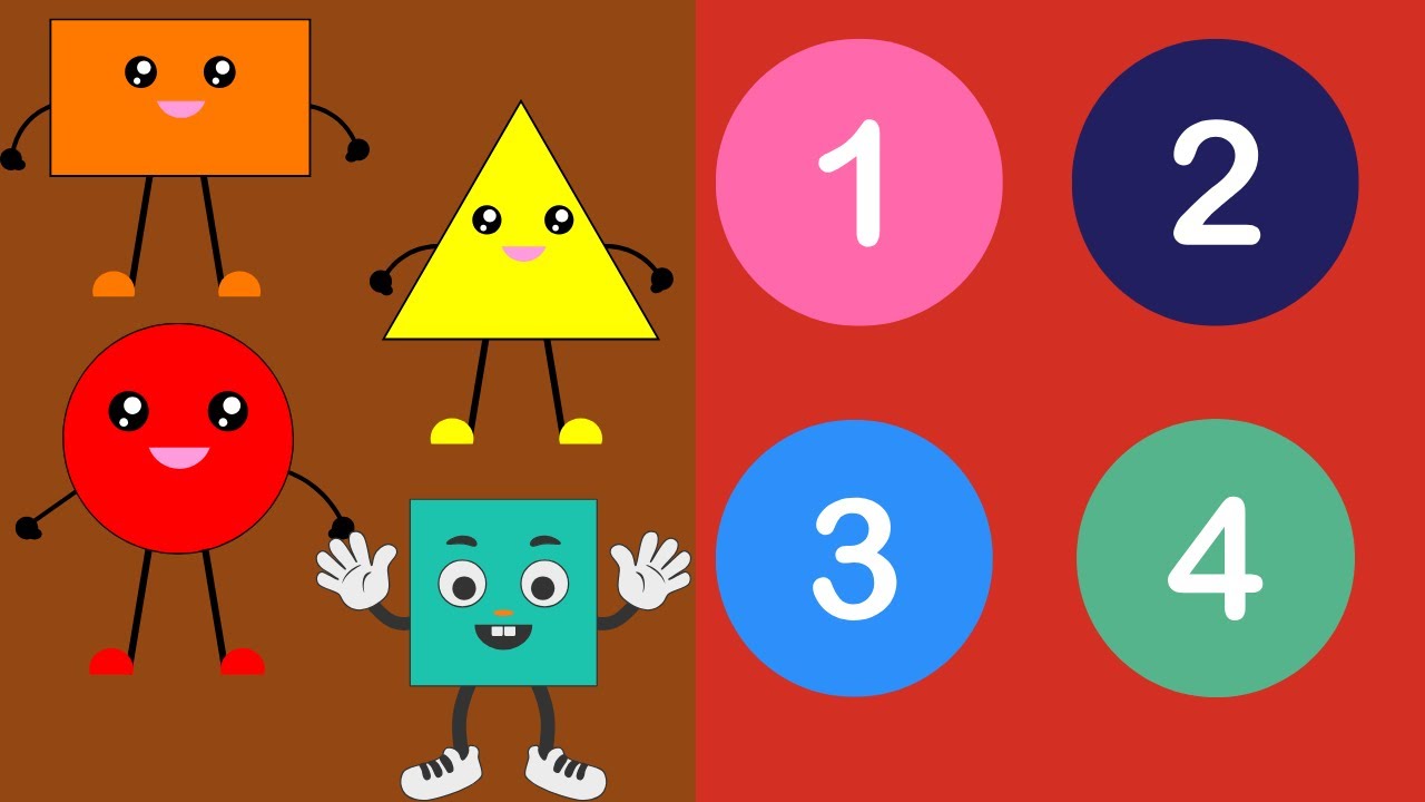 Numbers & Shapes Name for Kids | Fun Learning for Toddlers ...