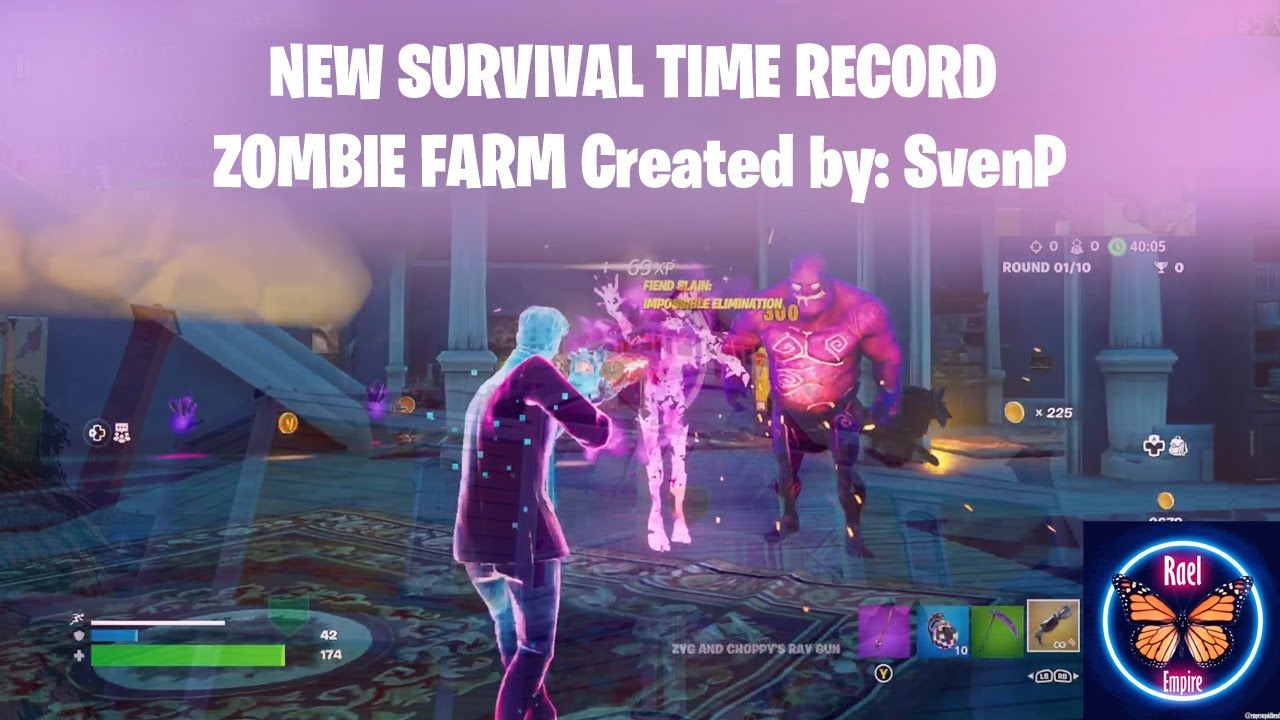 NEW TIME SURVIVAL RECORD | Fortnite Zombie Farm | Created by: SvenP ...