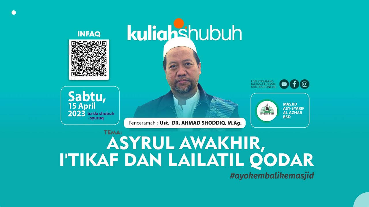 (🔴LIVE ) ASYRUL AWAKHIR I'TIKAF DAN LAILATIL QODAR - YouTube