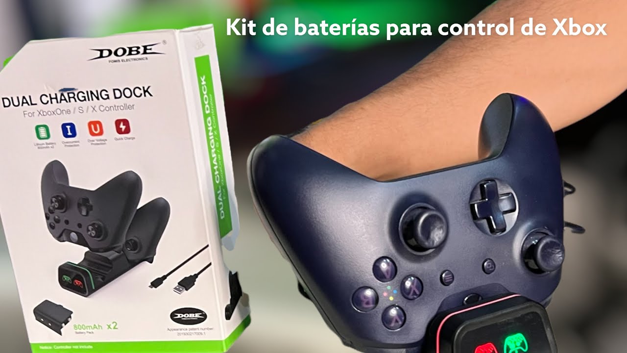 Kit carga y Juega DOBE para Xbox One - YouTube