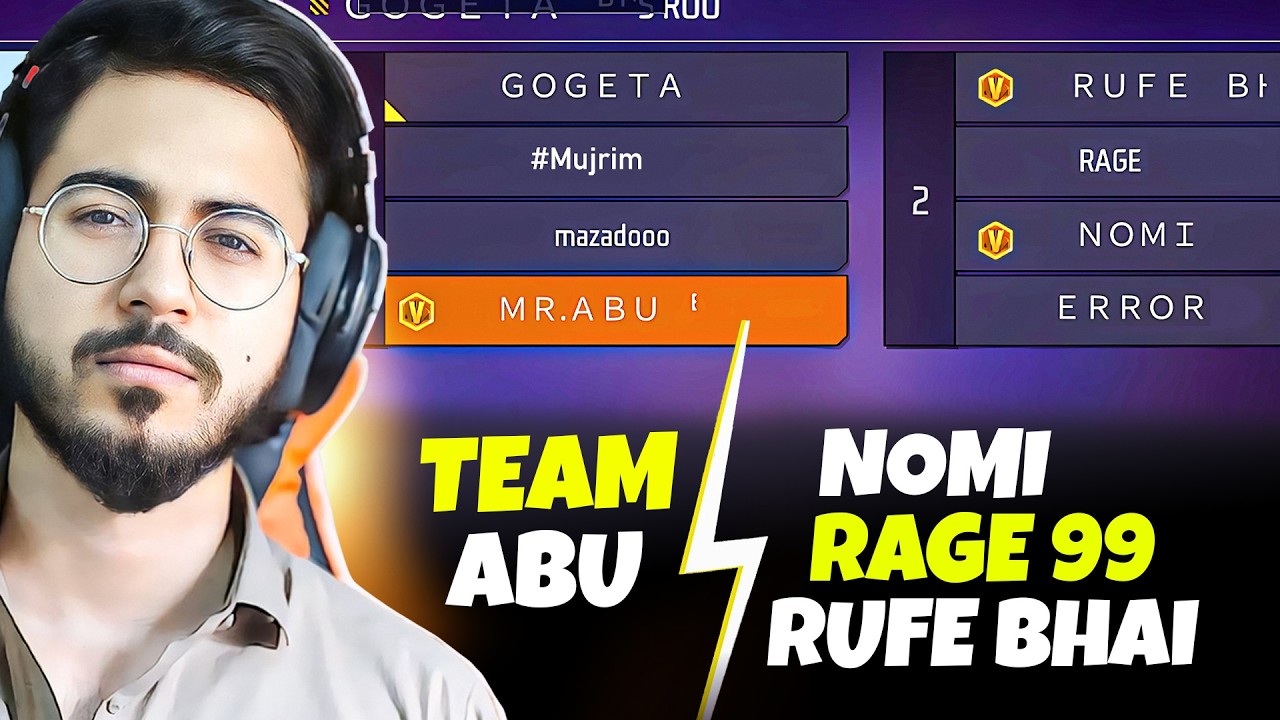 MR ABU Squad Vs NOMI, RAGE 99, RUFE BHAI and ERROR😱 Free Fire - YouTube