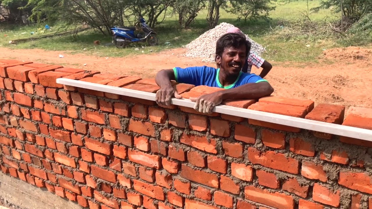 Sill Level Techniques || Build House Exterior Wall On Perfectly with ...