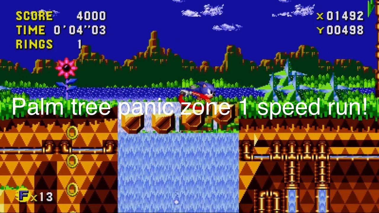 Palm tree panic zone 1 speed run [Good Future] (0’21”25) - Sonic CD ...