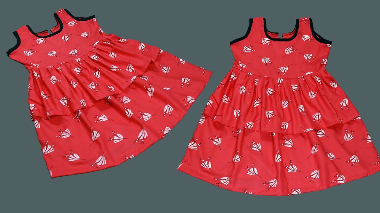 Beautiful Layer/Frill Baby Frock Cutting and Stitching | Frill Baby ...