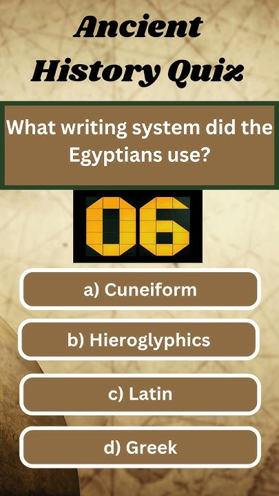 Ancient History Quiz Test Your Knowledge with Interesting Trivia 3 ...