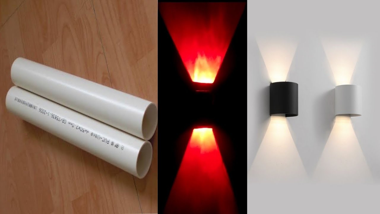 how to make in PVC lamp light/ home decoration Wall Lamp light/ Diy ...