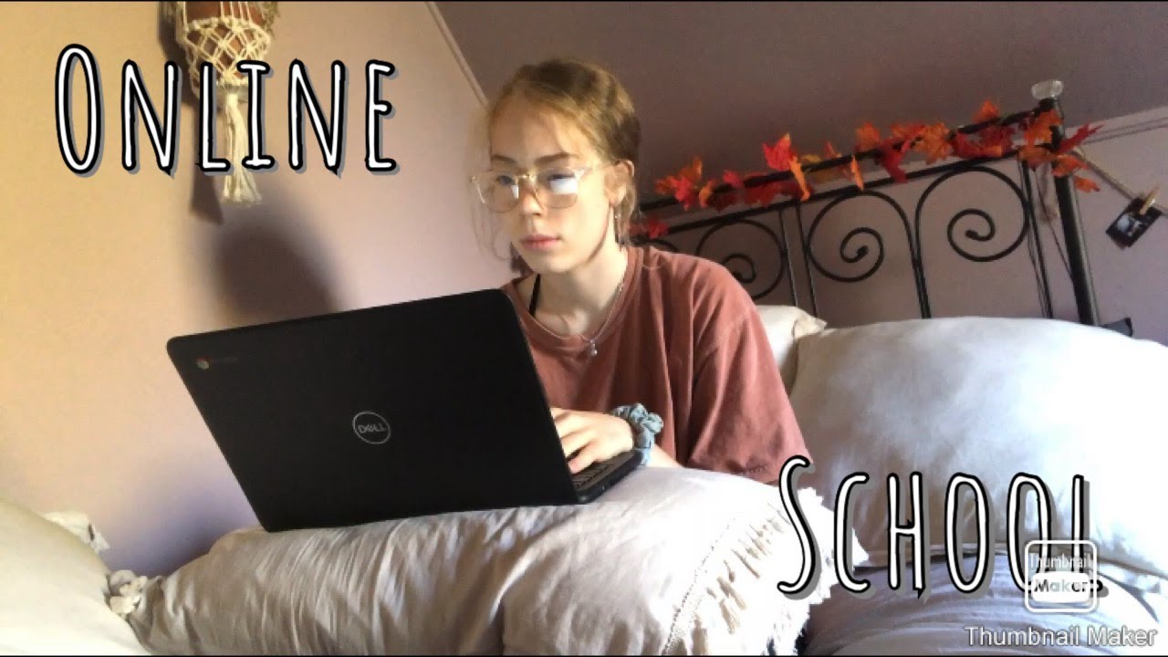 Day in the life of online school student - YouTube