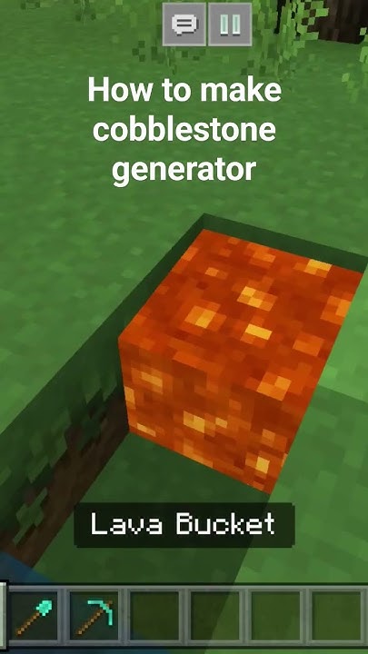 how to make cobblestone generator - YouTube