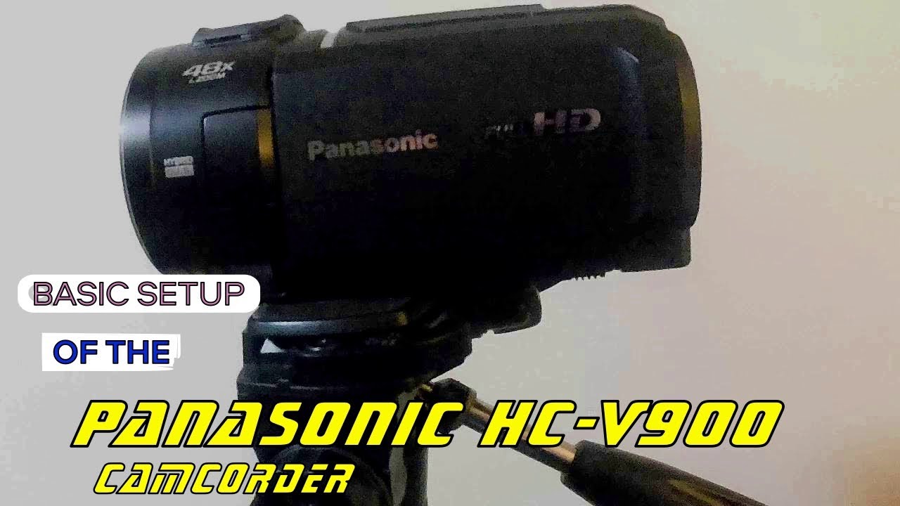 Basic setup of the Panasonic HC-V900 Camcorder - YouTube