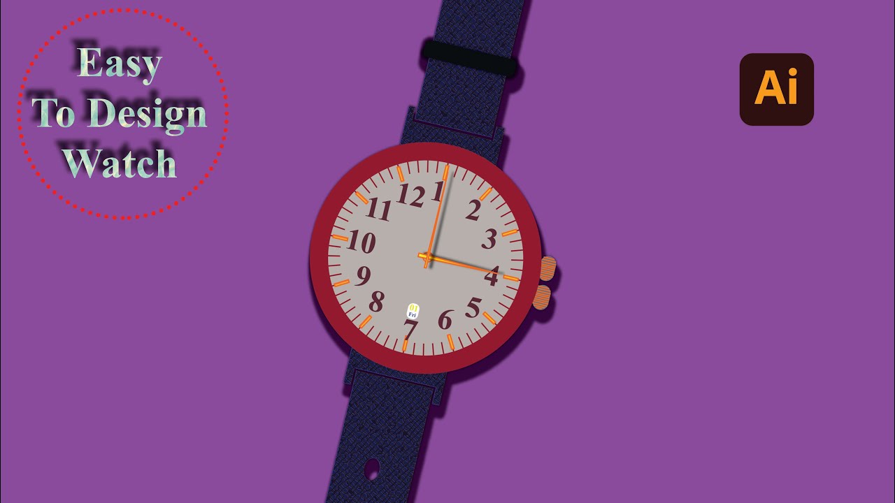 Hand Watch Design Tutorials Adobe Illustrator . হাত ঘড়ি ডিজাইন # ...