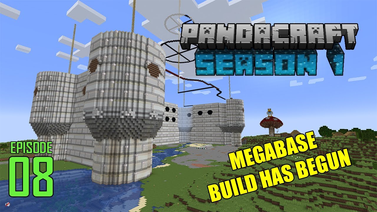 The Minecraft Mega base Castle Build Has Begun - Pandacraft 1, ep 8 ...