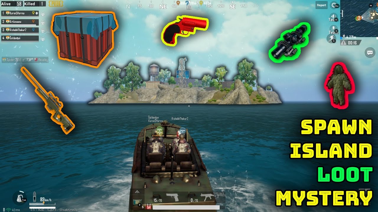 PUBG mobile erangle Spawn island gameplay loot secret revelead | FULL ...