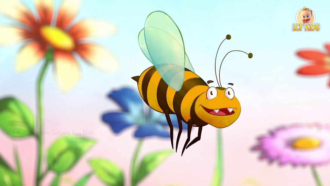 Learn Colors For Kids Bee Nursery Rhymes - LCF Kids - YouTube