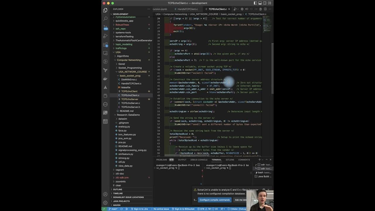 How To Set Up A Tcp Echo Server And Client Youtube
