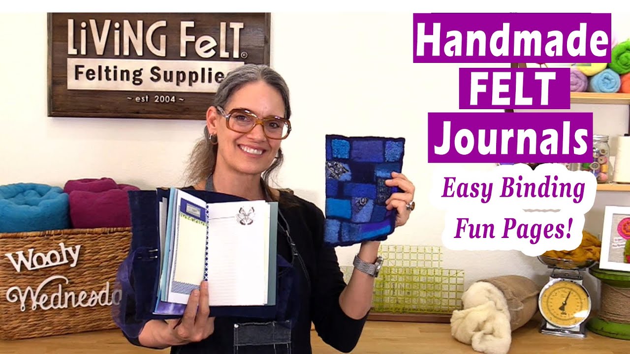 Journal Making DIY Tutorial with Handmade Felt Fabric - YouTube