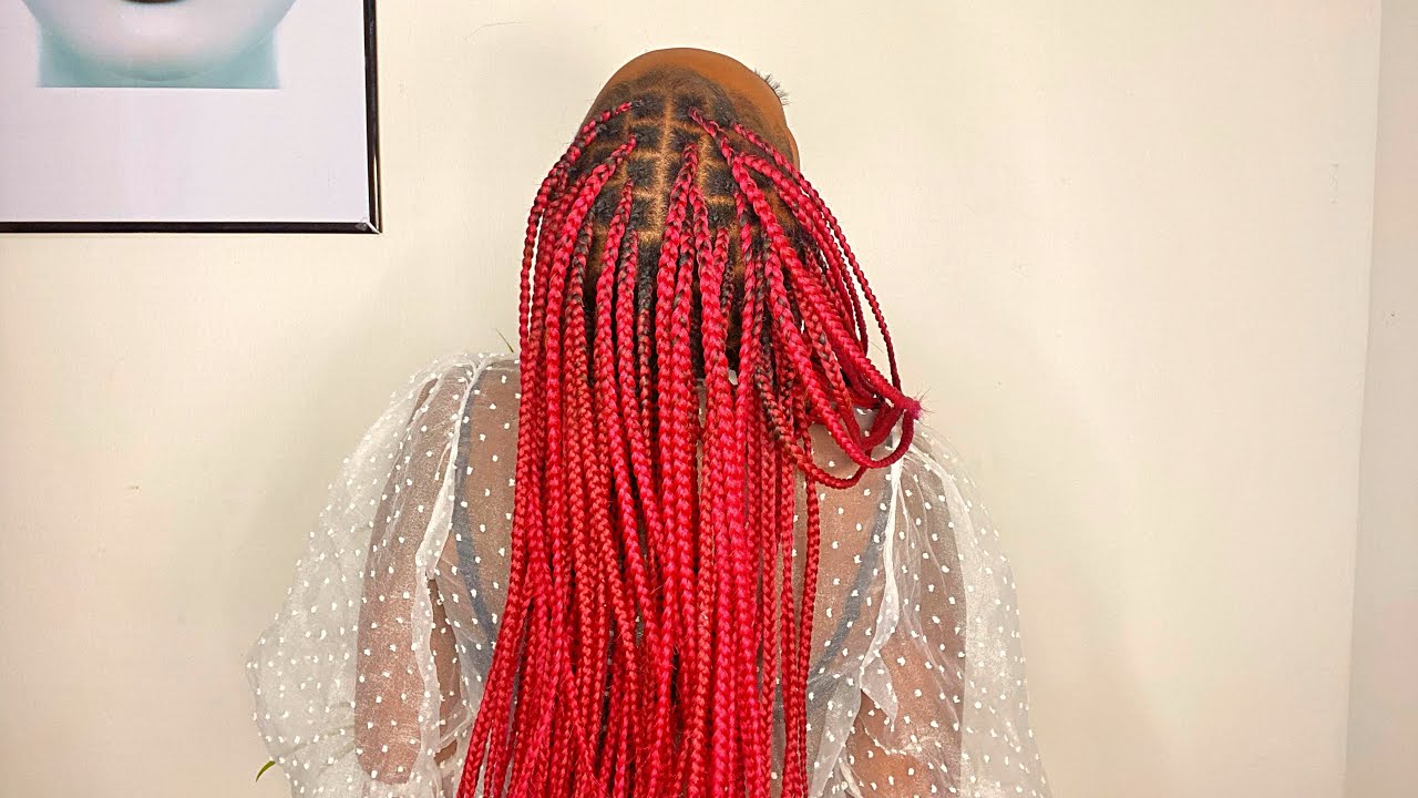 DIY KNOTLESS BOX BRAIDS. #knotlessbraidstutorial #diy - YouTube