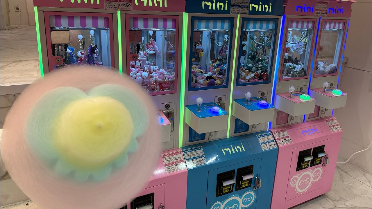 무인 솜사탕 기계 Korean food unmanned cotton candy vending machine # ...