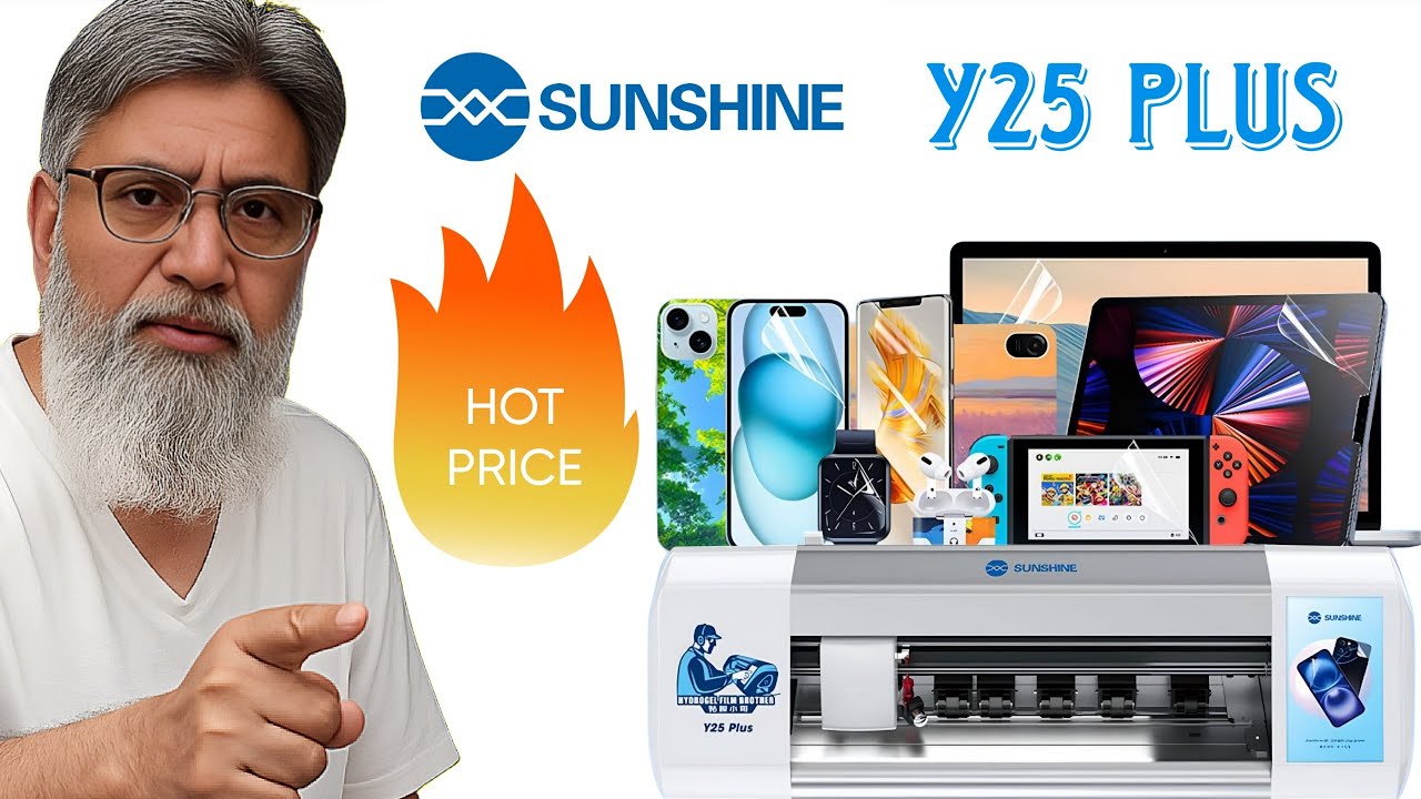 SUNSHINE Y25 PLUS Smart Cloud Film Cutting Machine WiFi/Bluetooth with ...
