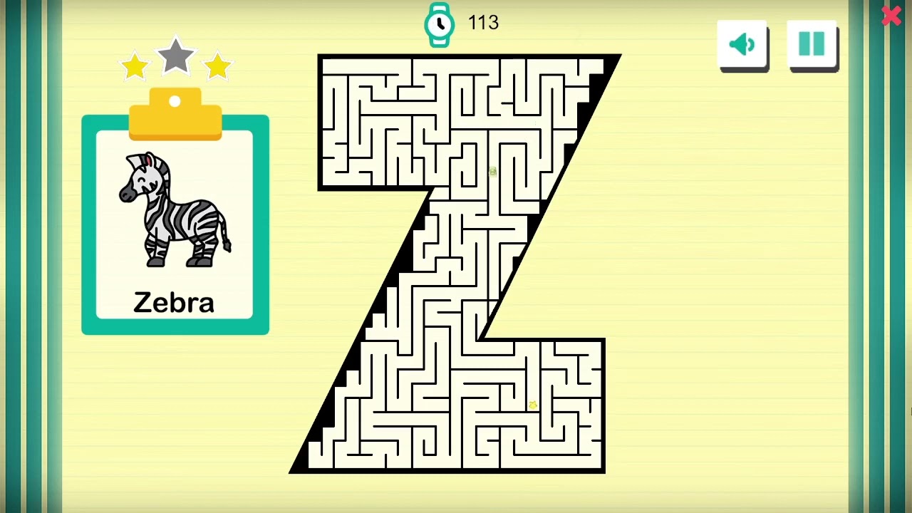 Find the Zebra in the maze Game for kids - YouTube