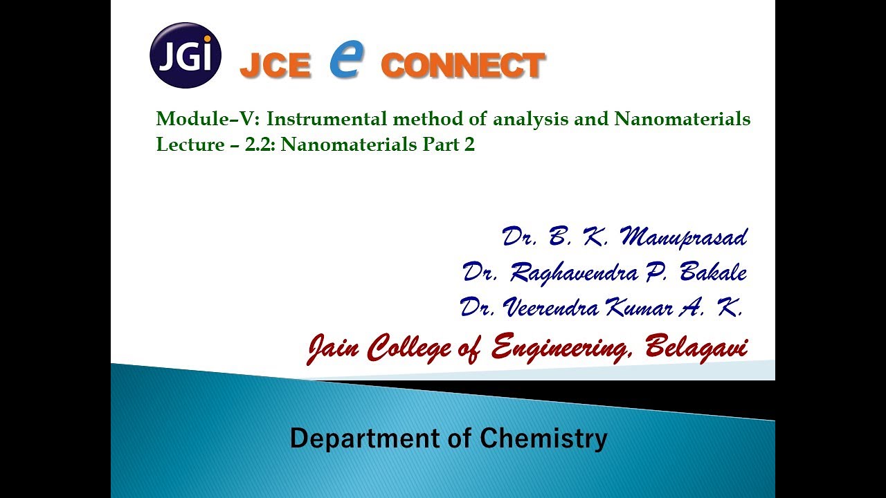 JCE First Yr Engineering Chemistry 18CHE22 Module 5 Lecture 5 - YouTube