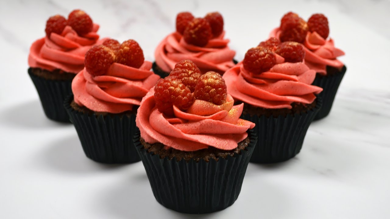 Chocolate Raspberry Truffle Cupcakes - YouTube