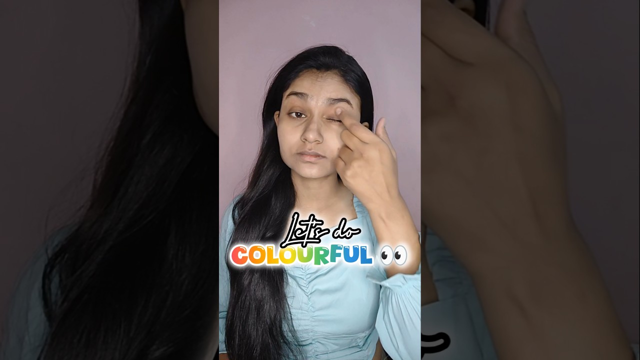 Colourful 👀 Eyes in easy steps🎀#makeup#makeuptutorial # ...