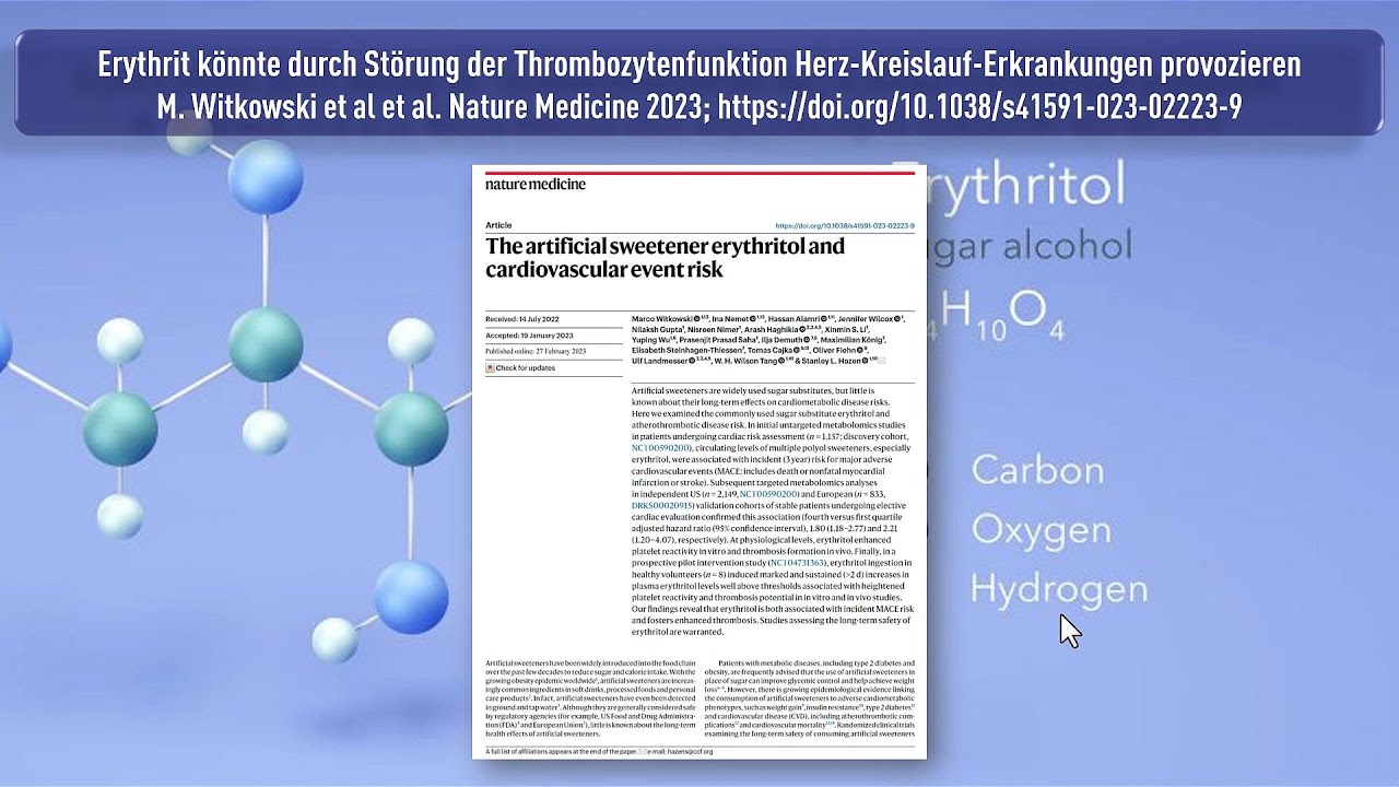 Erythrit und Herz Kreislauf Erkrankungen - YouTube