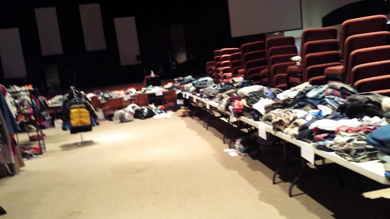 Christian Hill Community Church Clothing Drive - YouTube