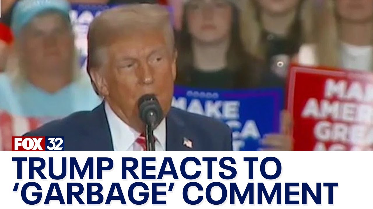 Donald Trump addresses Biden's 'garbage' comment - YouTube