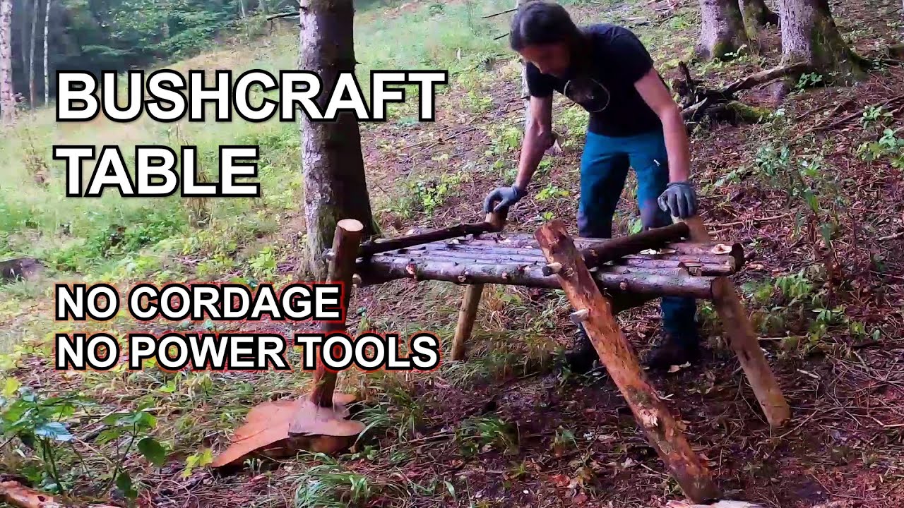 Handcrafted in the Wild: How to Make a Bushcraft Table Without Cordage ...