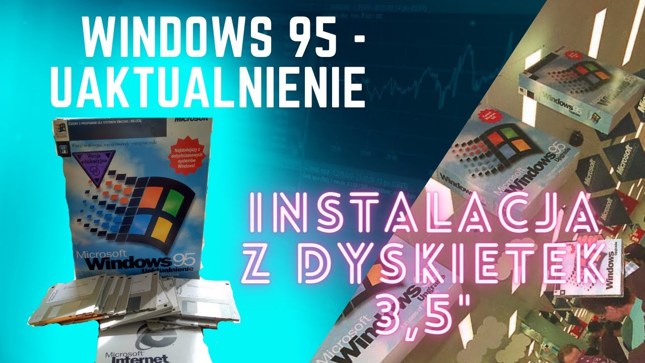 Windows 95 BOX - Uaktualnienie, instalacja z dyskietek 3,5" - YouTube
