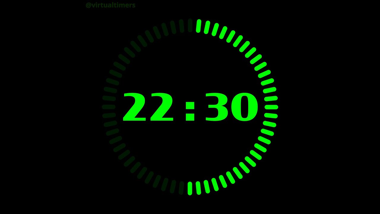 22 Minutes and 30 Seconds Countdown Timer with Alarm and Progress ...