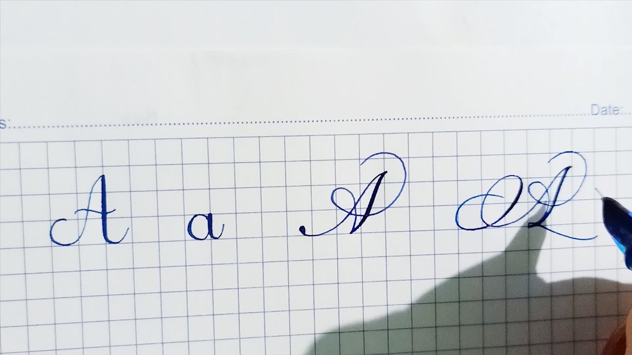 How To Improve Your Handwriting | 4 Writing Cursive Styles Of Letters A ...