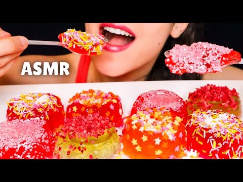ASMR JELLY PARTY | COLORFUL JELLY AND SPRINKLES | EATING SOUNDS | NO ...