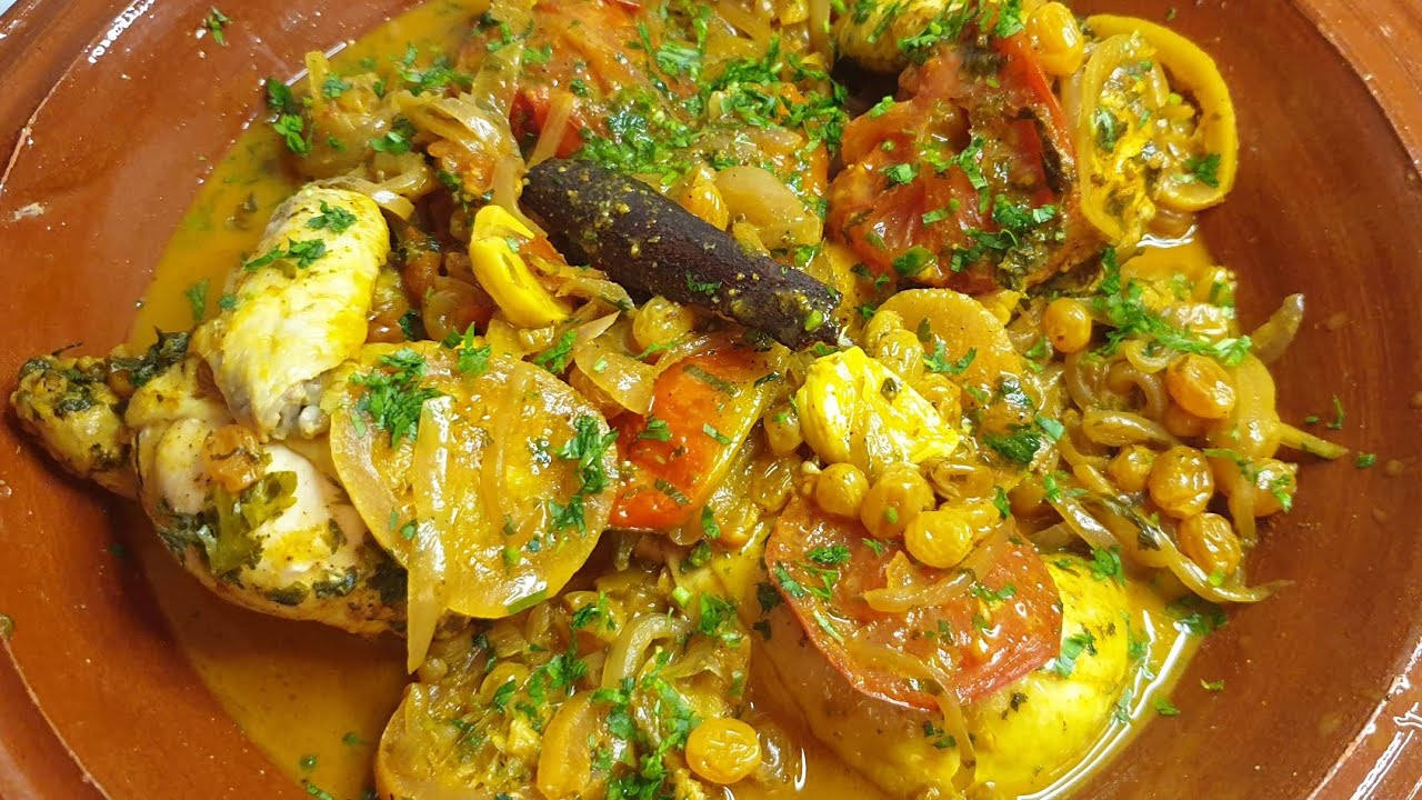 EASY RECIPE OF CHICKEN WITH RAISINS//POULET AUX RAISINS - YouTube