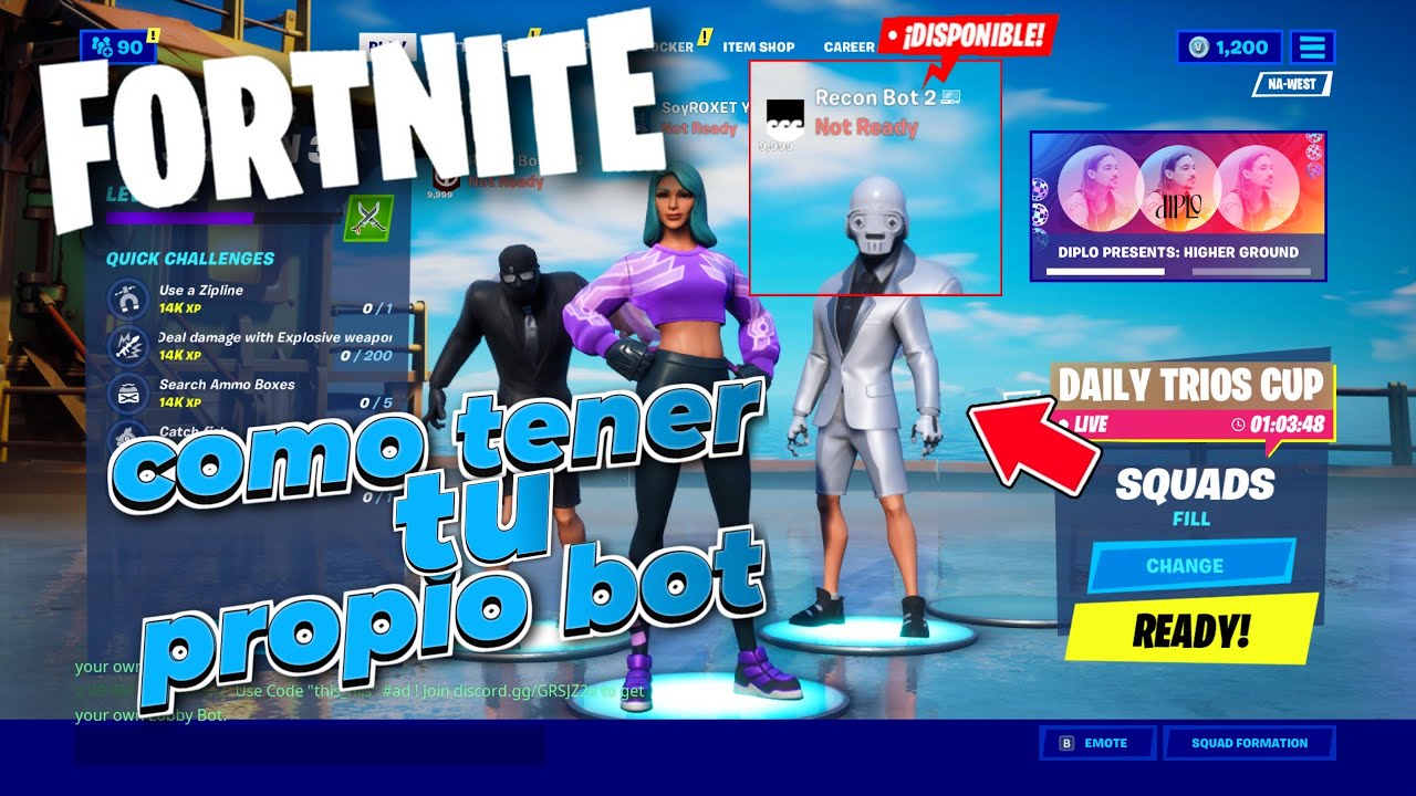 COMO *TENER y CONTROLAR UN BOT* EN FORTNITE!... 😂🤭 FORTNITE TEMPORADA ...
