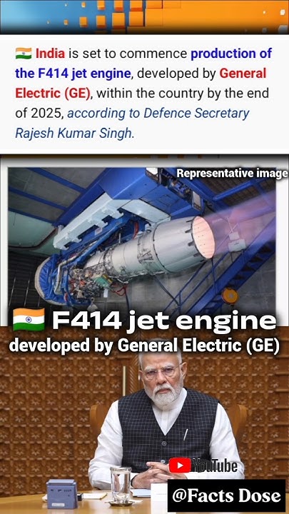 🇮🇳 India F414 jet engine developed by General Electric (GE) - YouTube