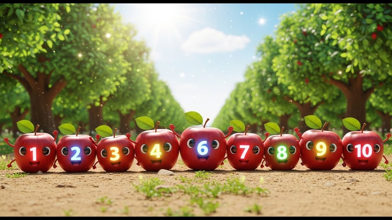 Counting 1 to 10 with Juicy Apples 🍎🔢 | Learn Numbers for Kids | Fun ...