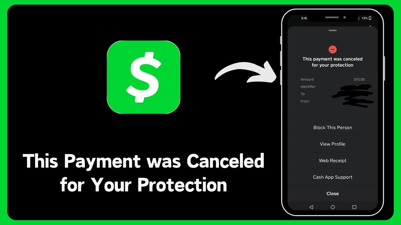 How to Fix Cash app this payment was canceled for your protection - YouTube