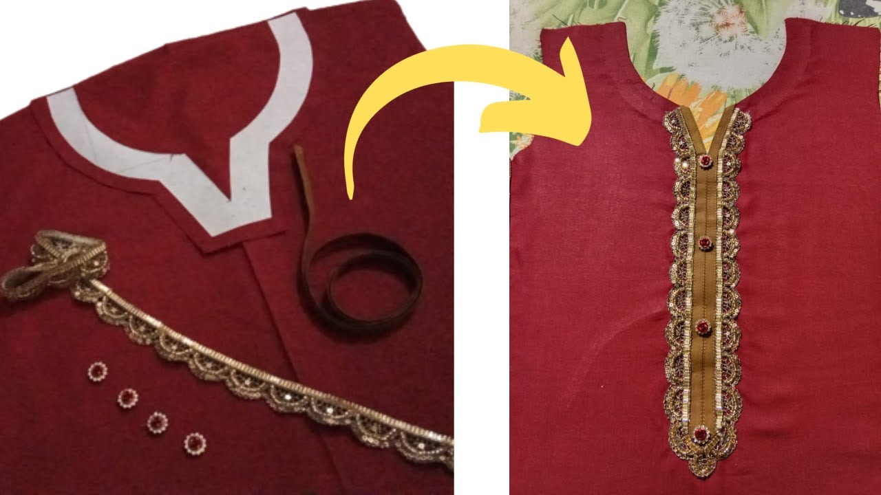 Neck Design With Less || Gala design cutting and stitching || neck ...