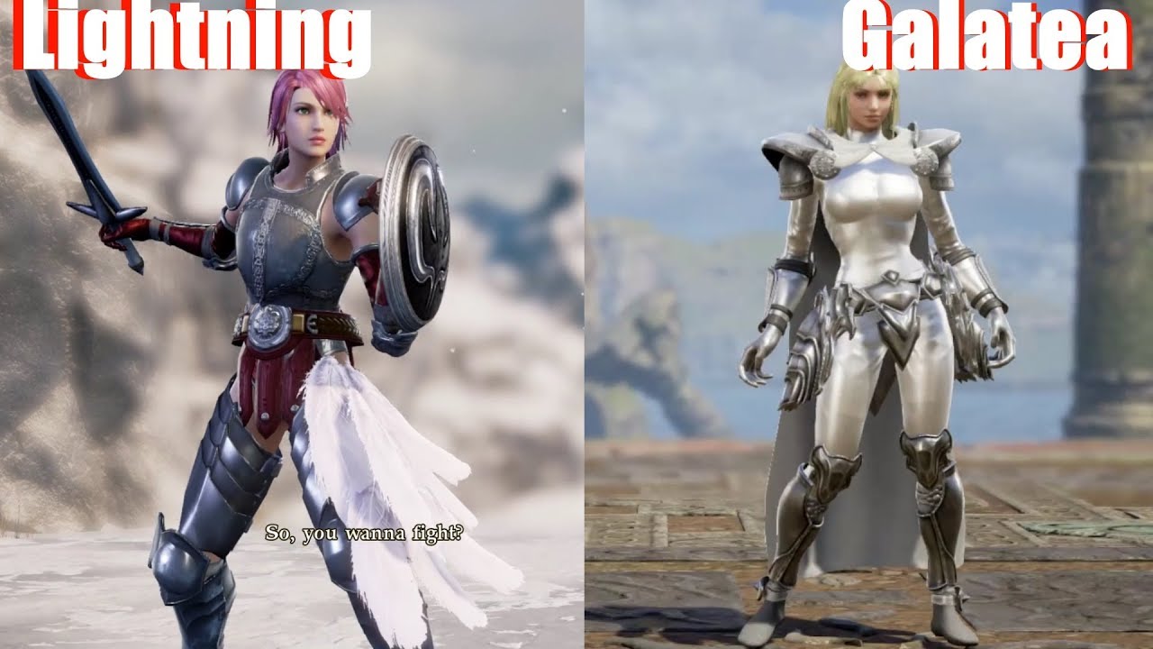 Soul Calibur 6 - Lightning vs Galatea (FF XIII vs Claymore Character ...