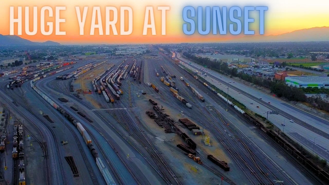 Flying over UP's HUGE West Colton Yard! Describing the Operations - YouTube