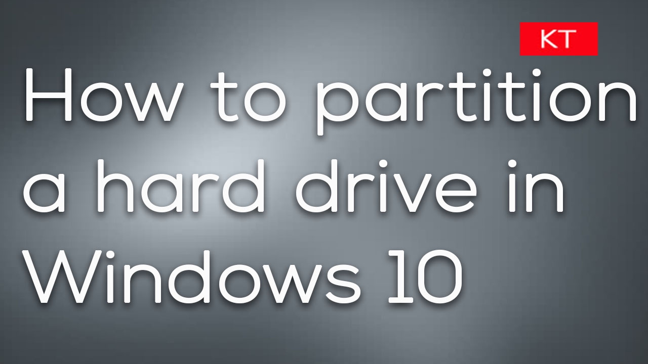How to easily partition a hard drive in Windows 10 - YouTube