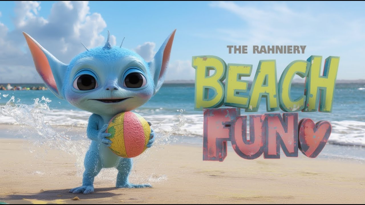 Beach Fun with a Cute Blue Alien! 🌈 - YouTube