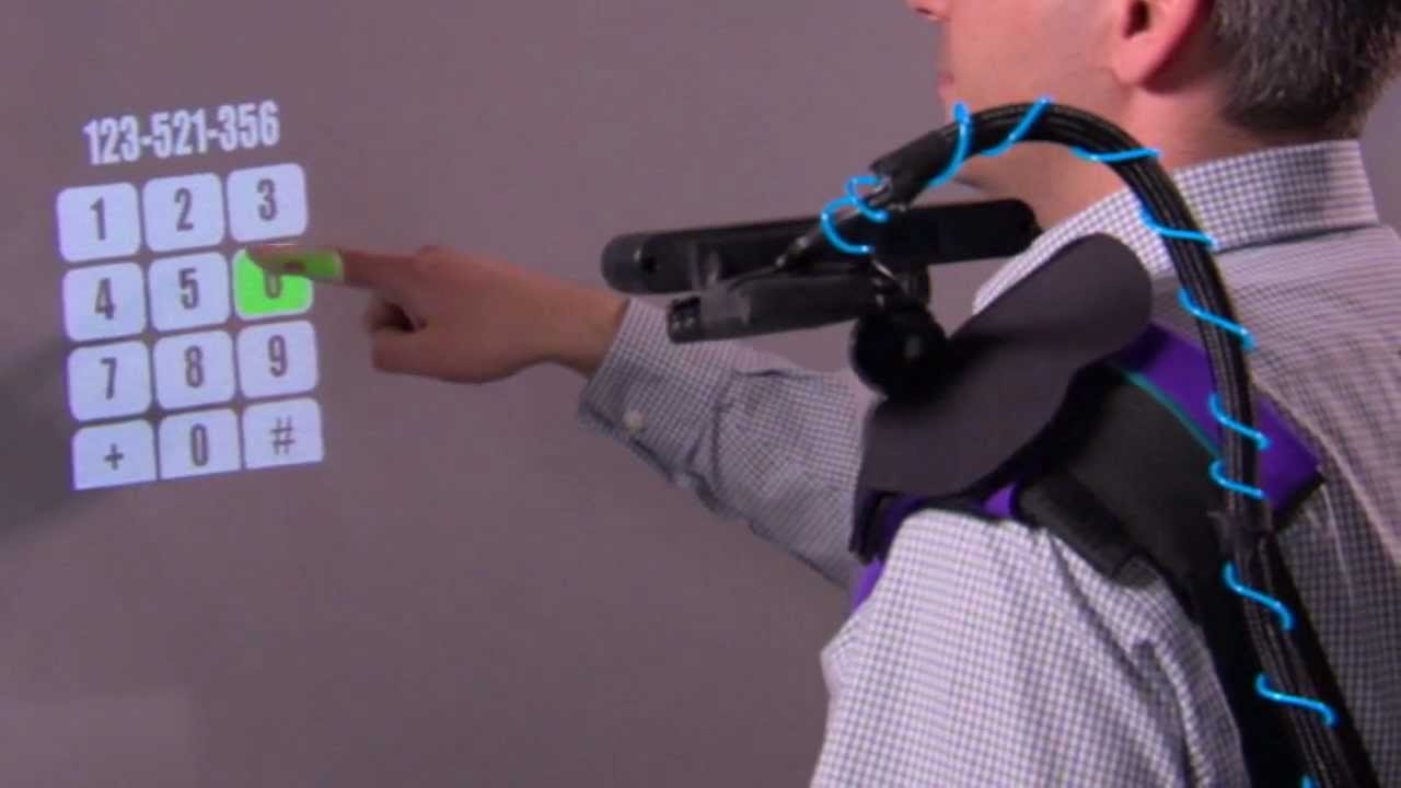 Wearable Multitouch Projector - YouTube