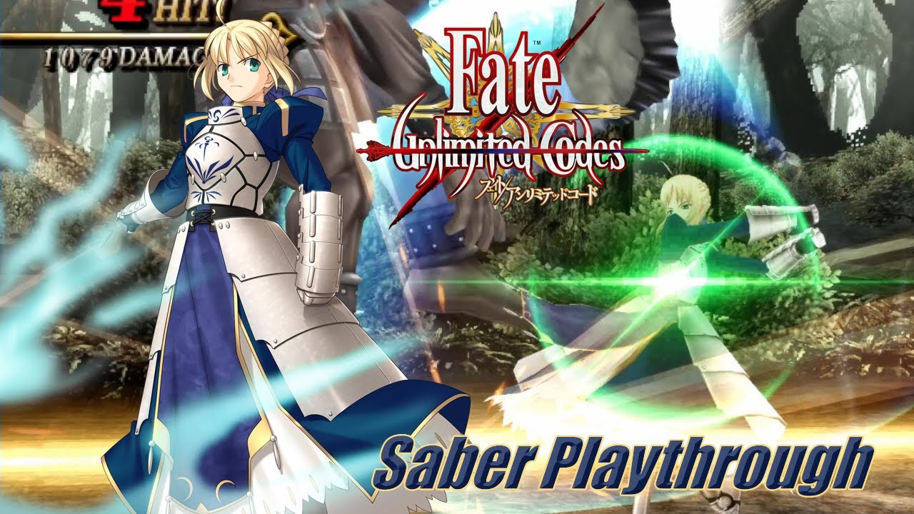 Fate/Unlimited Codes (PS2) - Saber Arcade Playthrough - YouTube