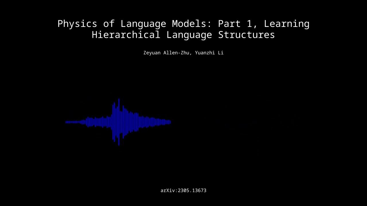 2305.13673 - Physics of Language Models: Part 1, Learning Hierarchical ...
