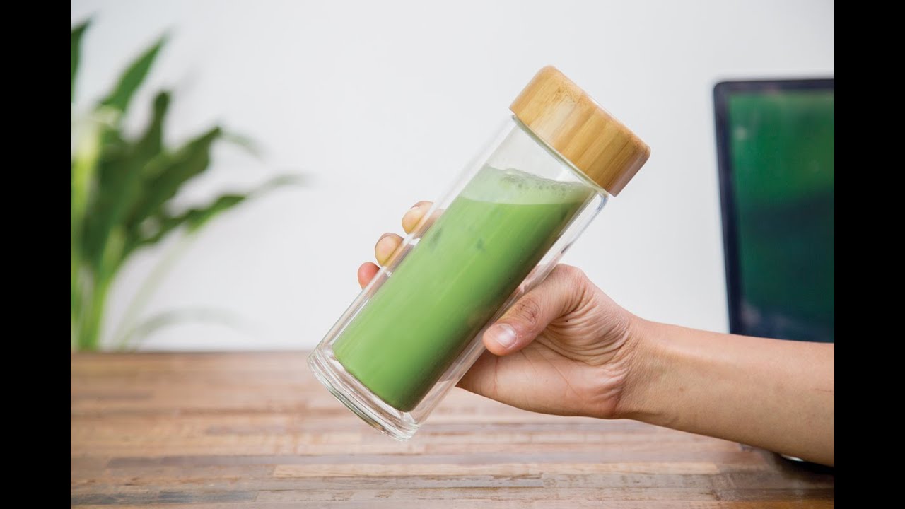 How to Shake Iced Matcha Latte in a Bottle - Enjoy Encha in Office ...