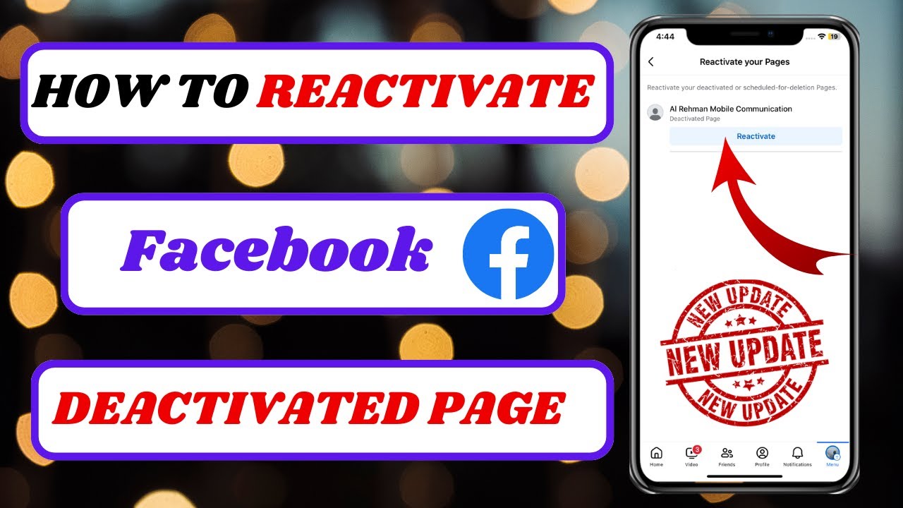 how to reactivate deactivated facebook page|reactivate facebook page ...