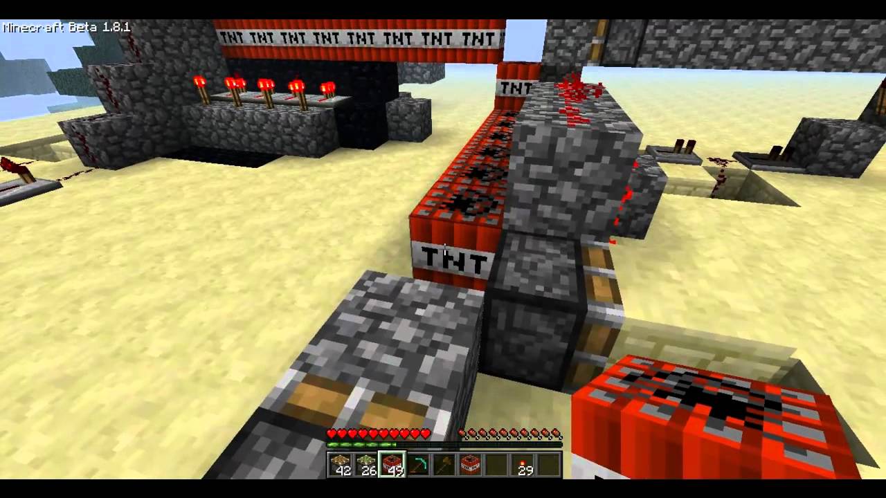 Minecraft - Automatic TNT Cannon - YouTube